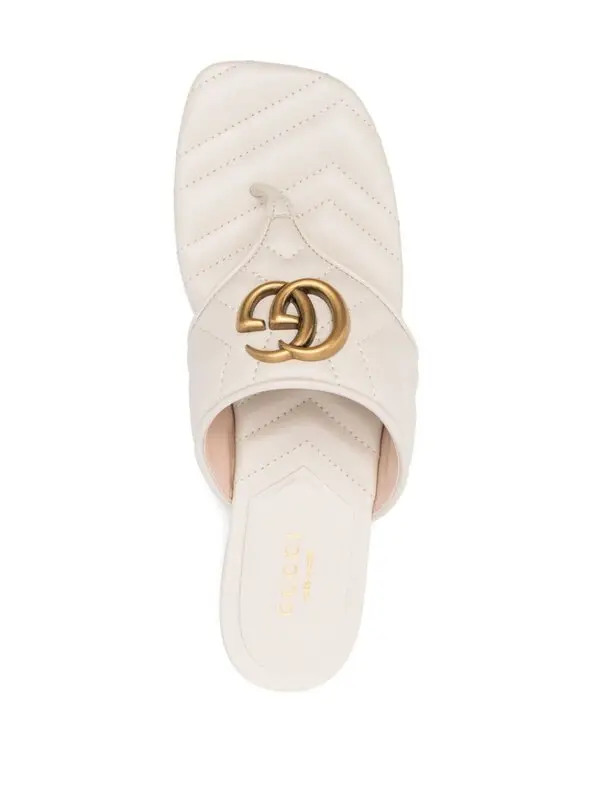 Gucci Double G Leather Sandals
