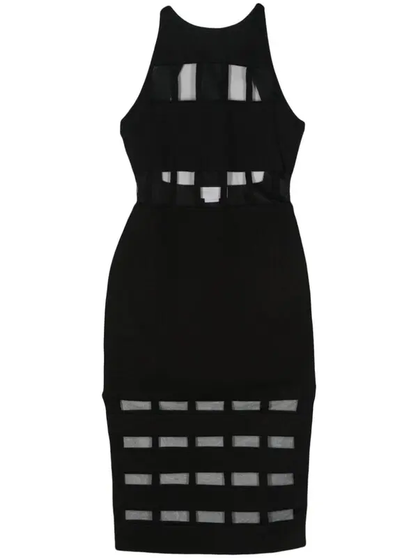 GENNY Semi-sheer Midi Dress
