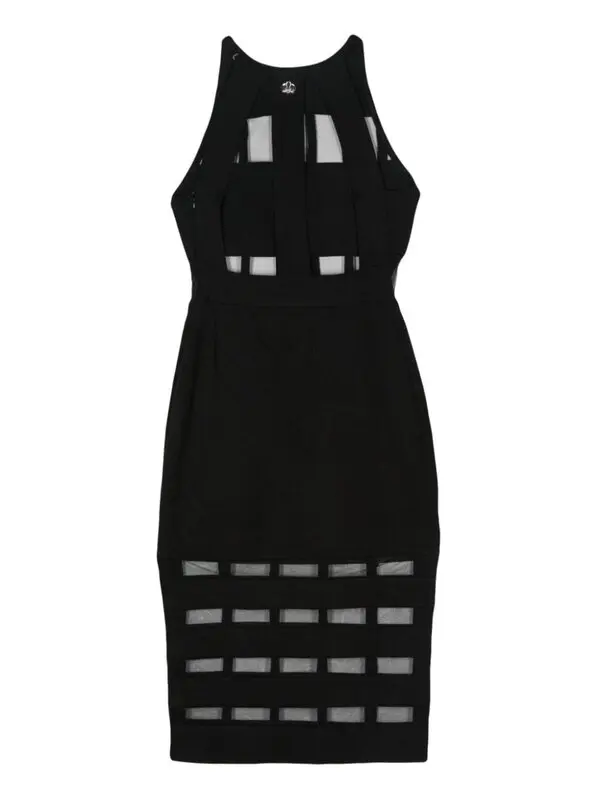GENNY Semi-sheer Midi Dress