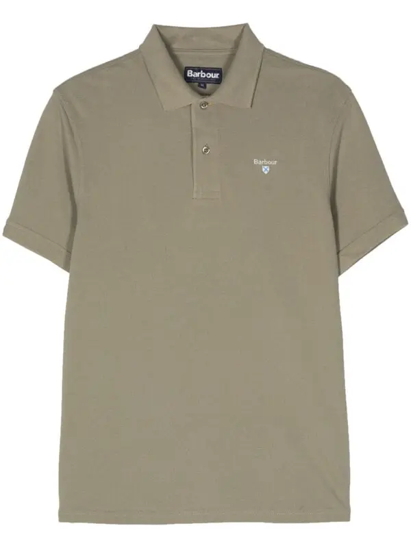 Barbour Logo-embroidered Cotton Polo Shirt - Green
