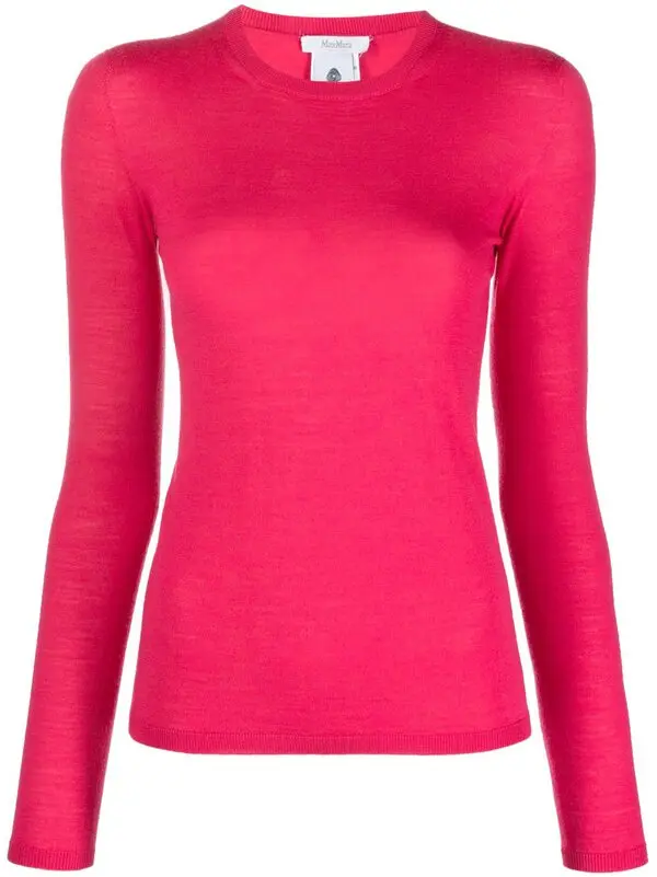 Max Mara Crew-neck Ribbed-knit Top