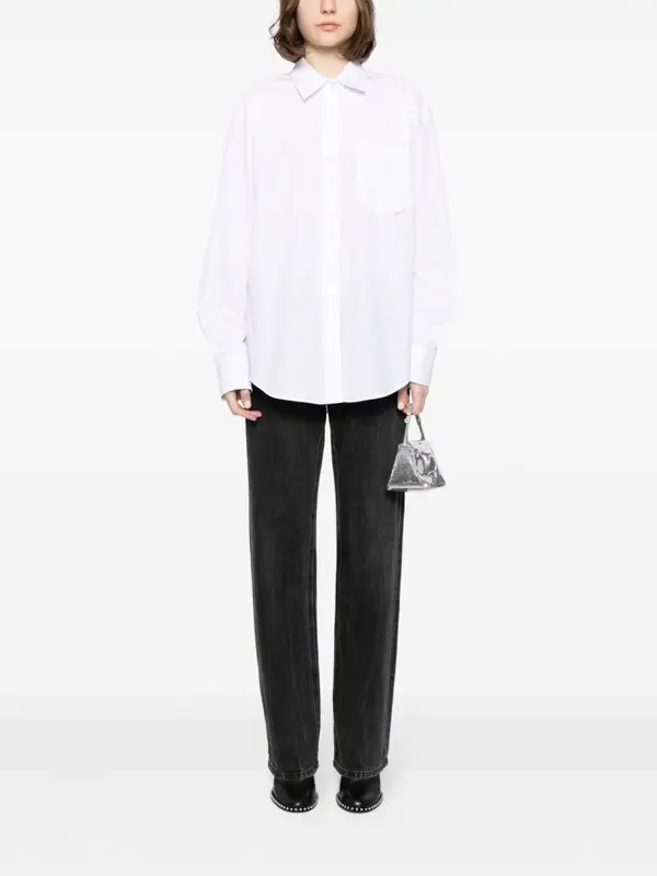 Alexander Wang Boyfriend Shirt In Cotton - White