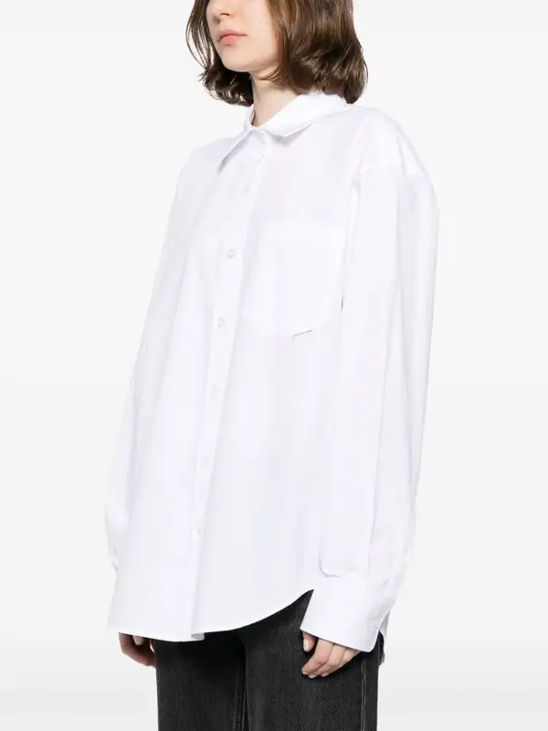 Alexander Wang Boyfriend Shirt In Cotton - White
