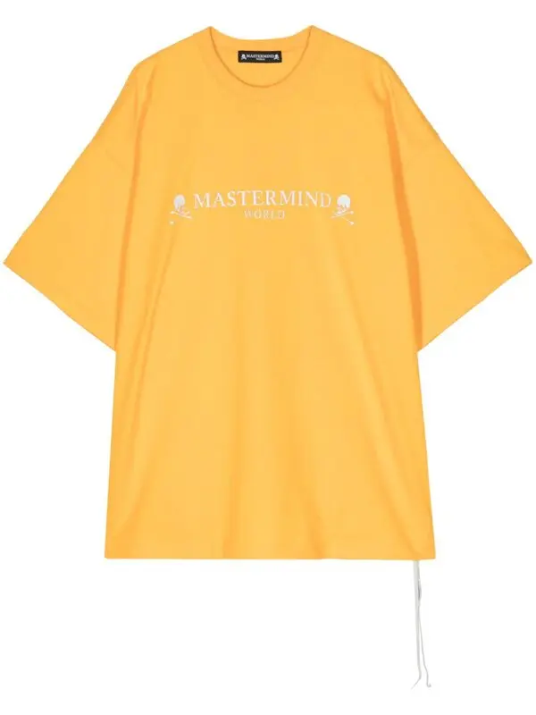 MASTERMIND WORLD Logo-print Cotton T-shirt - Yellow