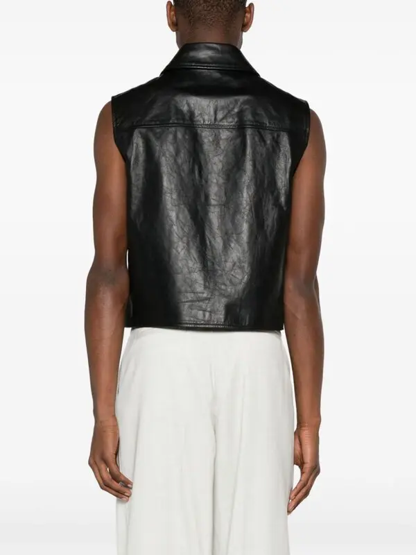 Givenchy Press-stud Leather Gilet