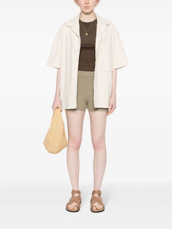 Max Mara Acceso Knit Shorts - Green