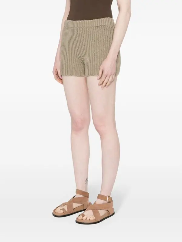Max Mara Acceso Knit Shorts - Green