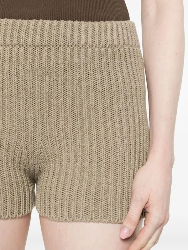 Max Mara Acceso Knit Shorts - Green
