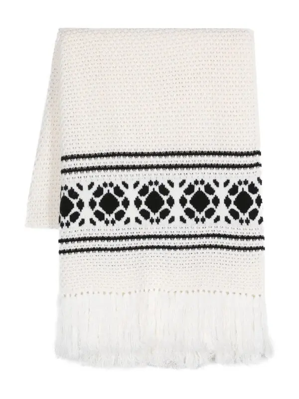 Max Mara Peplo Fringed Scarf - Neutrals