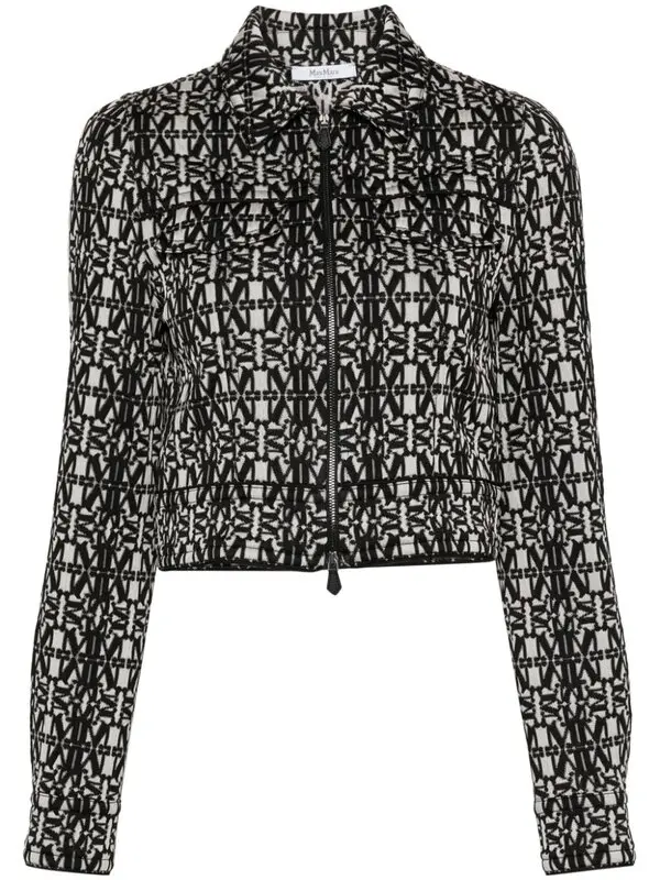 Max Mara Tony Monogram-pattern Cropped Jacket