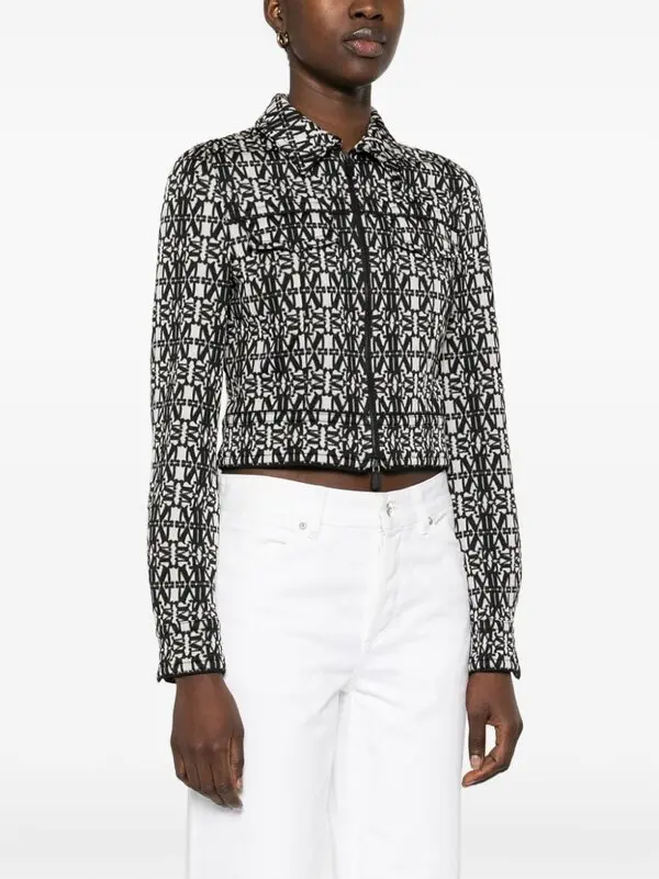 Max Mara Tony Monogram-pattern Cropped Jacket