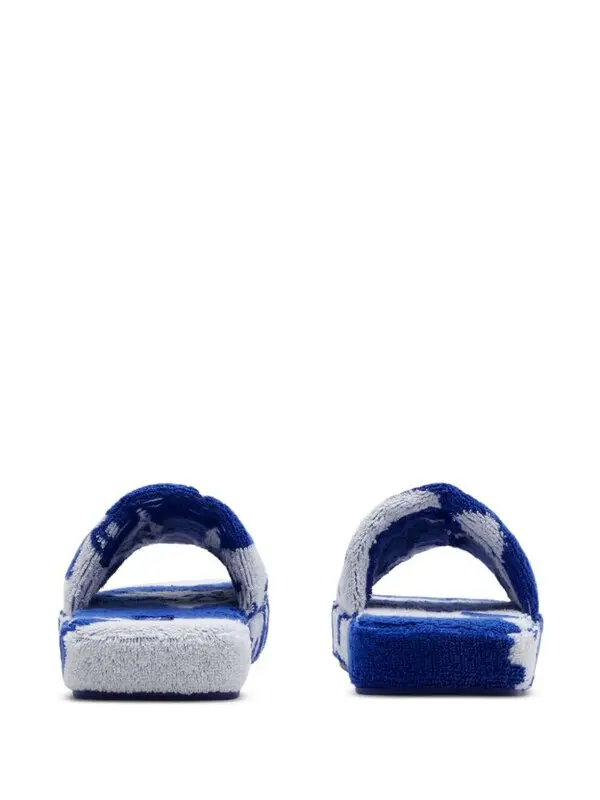 Burberry Cotton-towelling Slippers - Blue