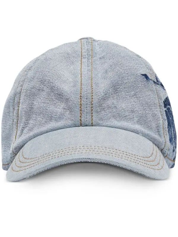 Burberry Denim Baseball Cap - Blue