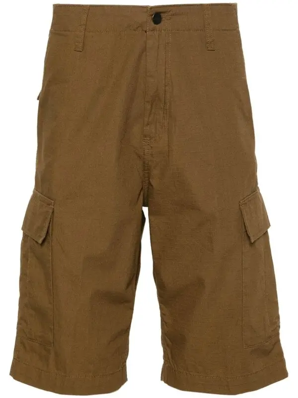 Carhartt Work In Progress Logo-patch Cargo Shorts - Brown