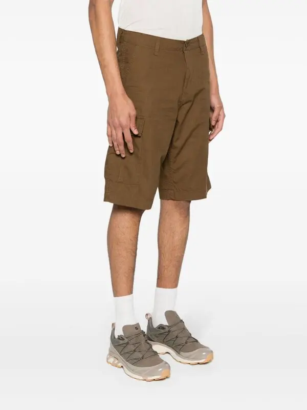 Carhartt Work In Progress Logo-patch Cargo Shorts - Brown