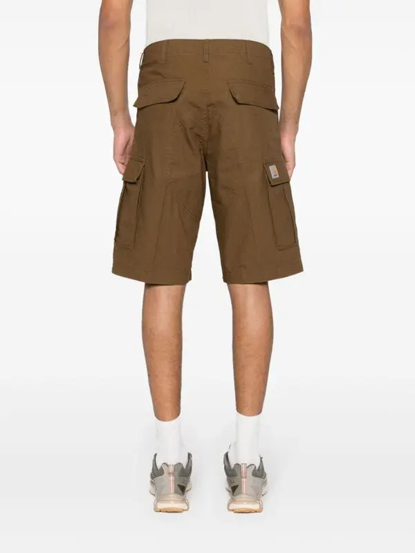 Carhartt Work In Progress Logo-patch Cargo Shorts - Brown