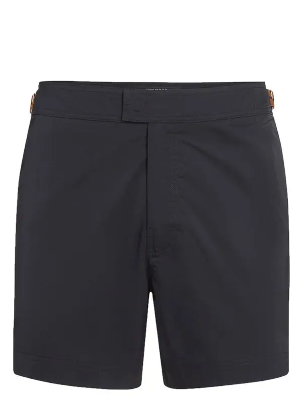 Zegna 232 Road Brand Mark Swim Shorts - Black