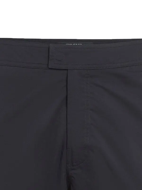 Zegna 232 Road Brand Mark Swim Shorts - Black
