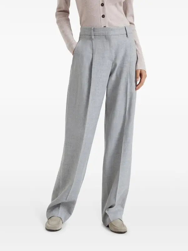 Brunello Cucinelli Pleated Wide-leg Trousers