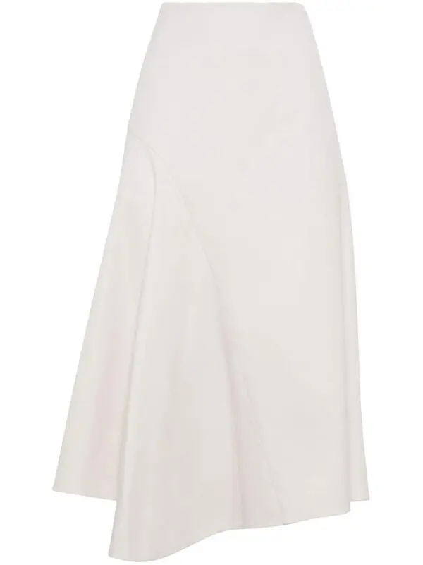 Brunello Cucinelli Asymmetric A-line Midi Skirt