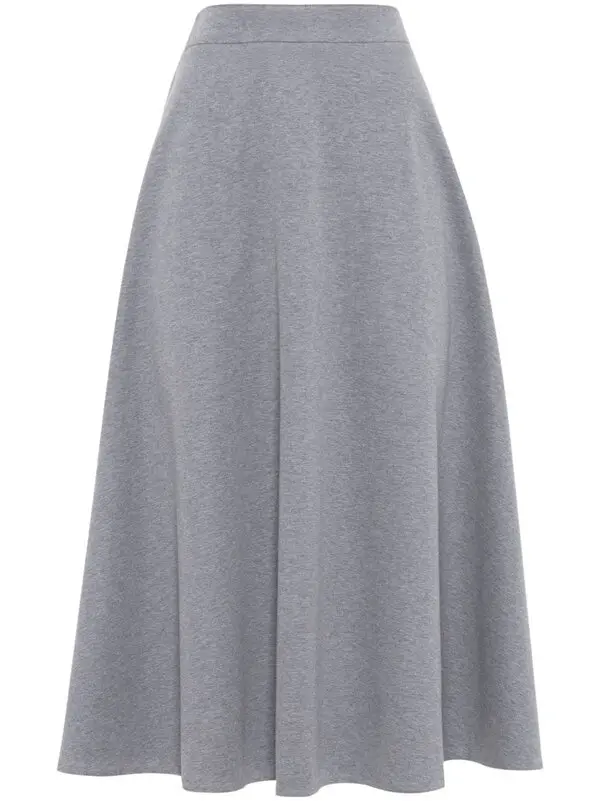 Brunello Cucinelli A-line Midi Skirt - Grey