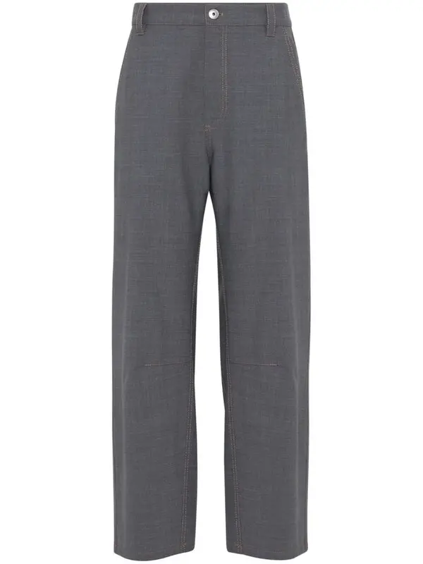 Brunello Cucinelli Mélange-effect Trousers