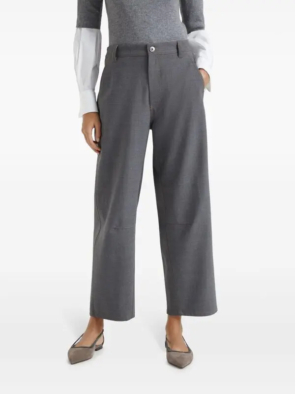 Brunello Cucinelli Mélange-effect Trousers