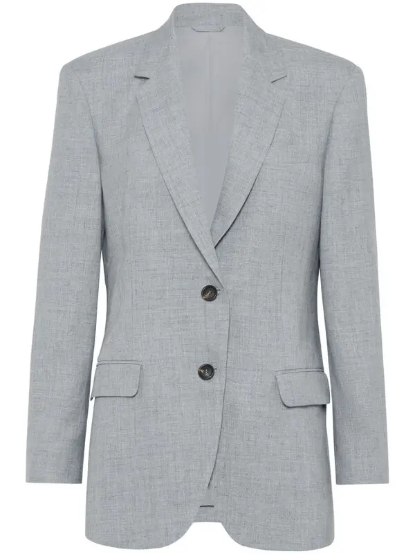 Brunello Cucinelli Single-breasted Wool Blazer