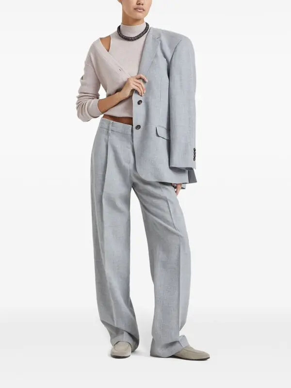 Brunello Cucinelli Single-breasted Wool Blazer