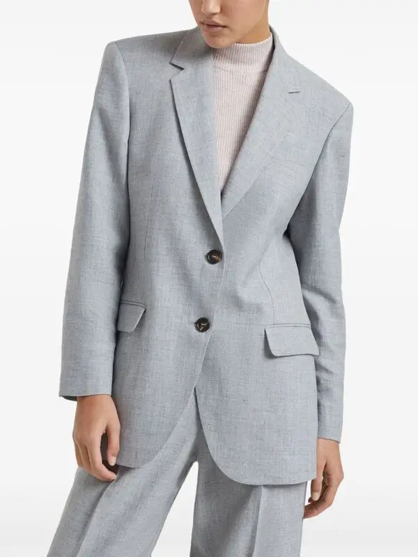 Brunello Cucinelli Single-breasted Wool Blazer