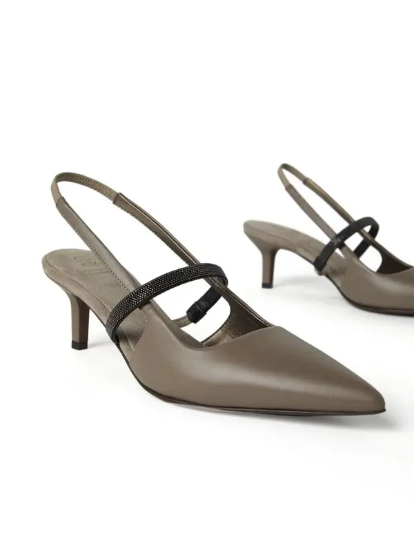 Brunello Cucinelli Monili-strap Slingback Pumps