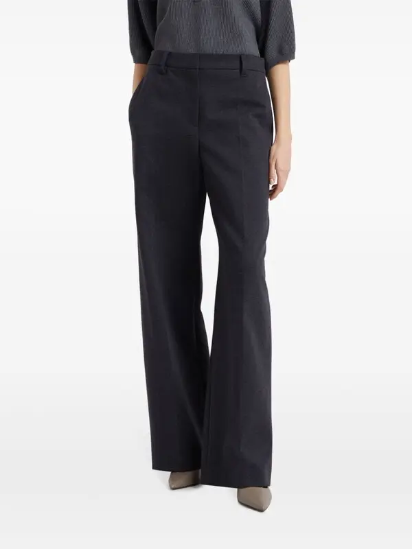 Brunello Cucinelli Wide-leg Trousers - Black