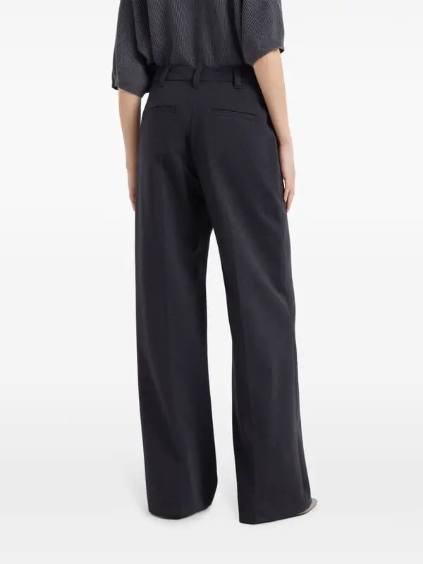 Brunello Cucinelli Wide-leg Trousers - Black