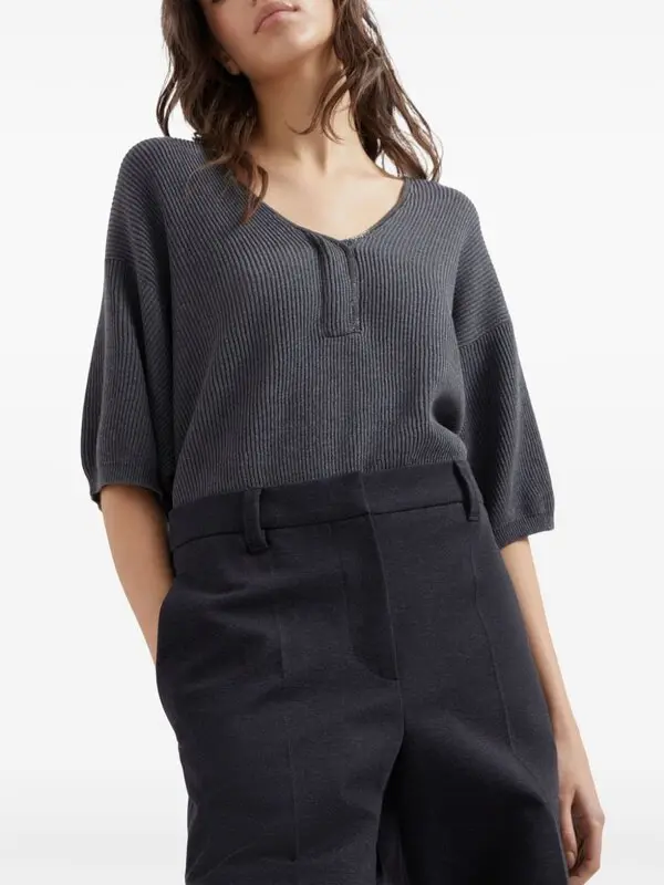 Brunello Cucinelli Wide-leg Trousers - Black