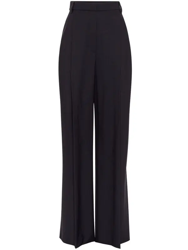 Brunello Cucinelli Pleated Wide-leg Trousers - Black