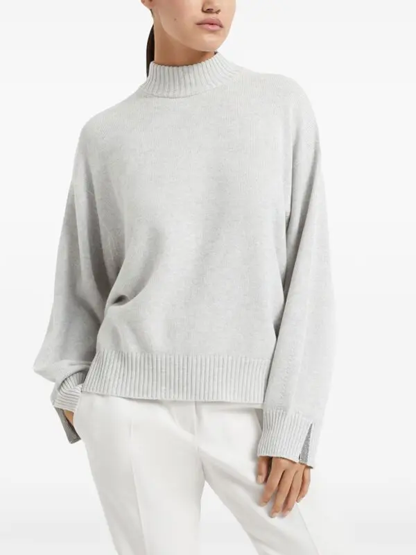 Brunello Cucinelli Embellished Turtleneck Jumper