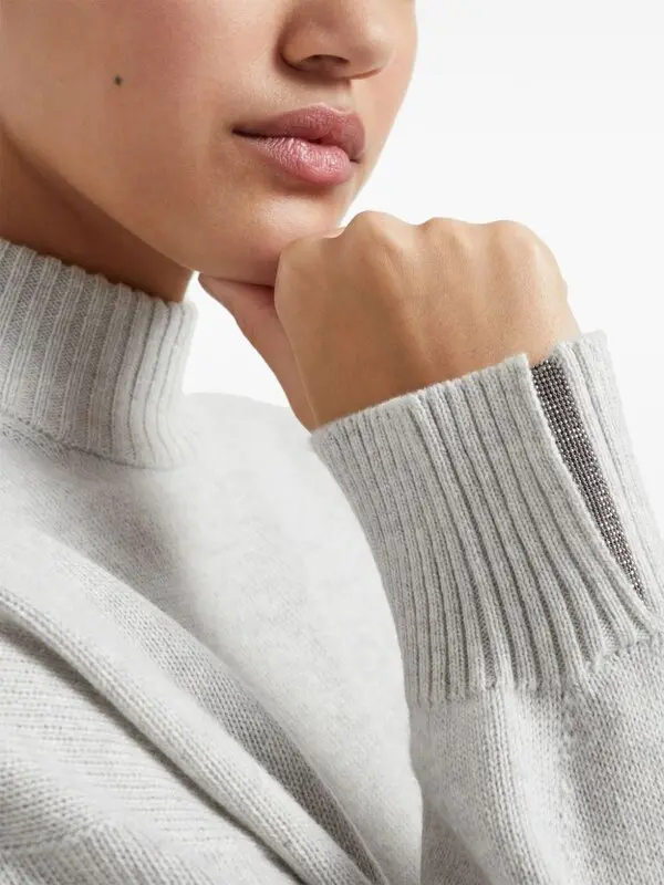 Brunello Cucinelli Embellished Turtleneck Jumper
