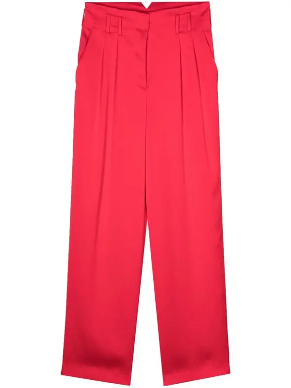 GENNY Straight-leg Satin Trousers