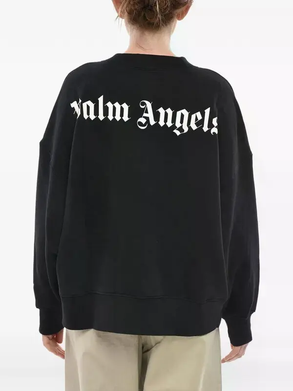 Palm Angels Logo-print Long-sleeve Top - Black