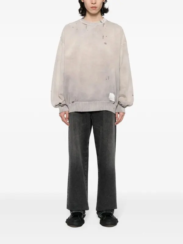 Mihara Yasuhiro Faded-effect Cotton Sweatshirt
