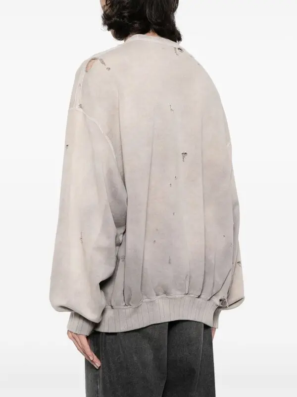 Mihara Yasuhiro Faded-effect Cotton Sweatshirt