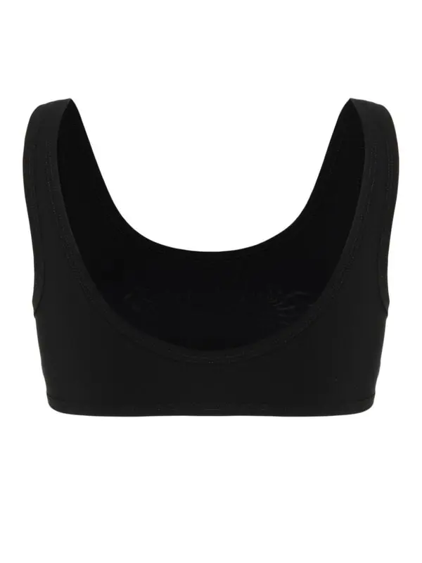 JIL SANDER Logo-print Bikini Top - Black
