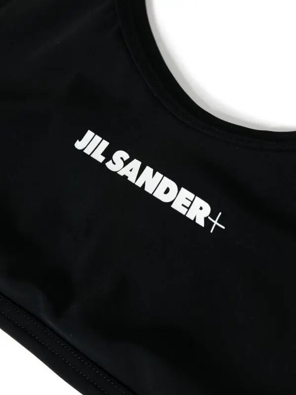 JIL SANDER Logo-print Bikini Top - Black