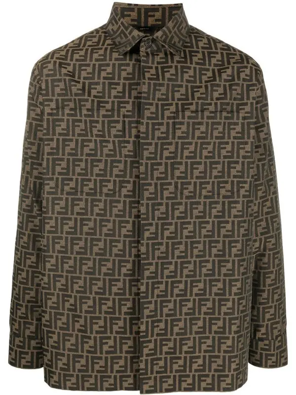 Fendi Monogram-pattern Shirt Jacket