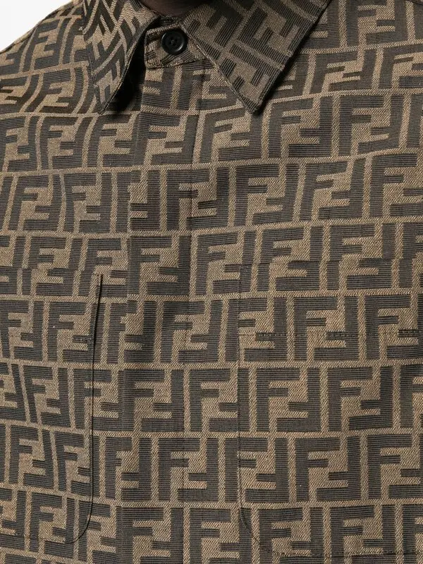 Fendi Monogram-pattern Shirt Jacket