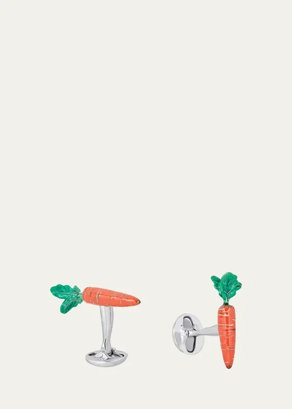 FILS UNIQUE Carrots Enamel Cufflinks