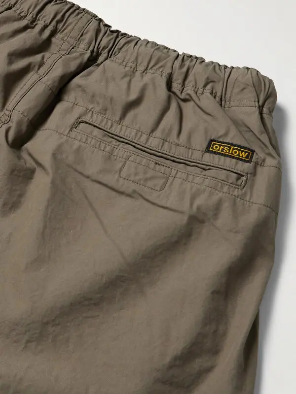 ORSLOW New Yorker Tapered Cotton Drawstring Trousers