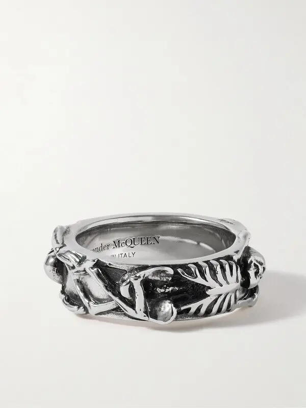 Alexander McQueen Skeleton Ring - Silver