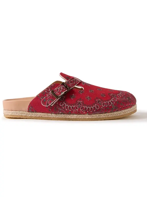 YUKETEN Sal-1 Bandana-print Clogs - Red