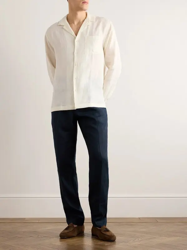 Canali Straight-leg Linen Trousers